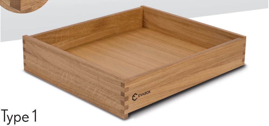 Fingertappet massive træskuffer